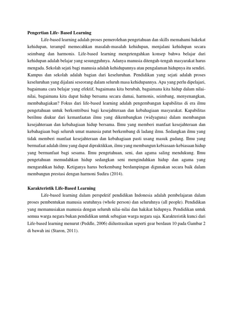 Life Based Learning | PDF