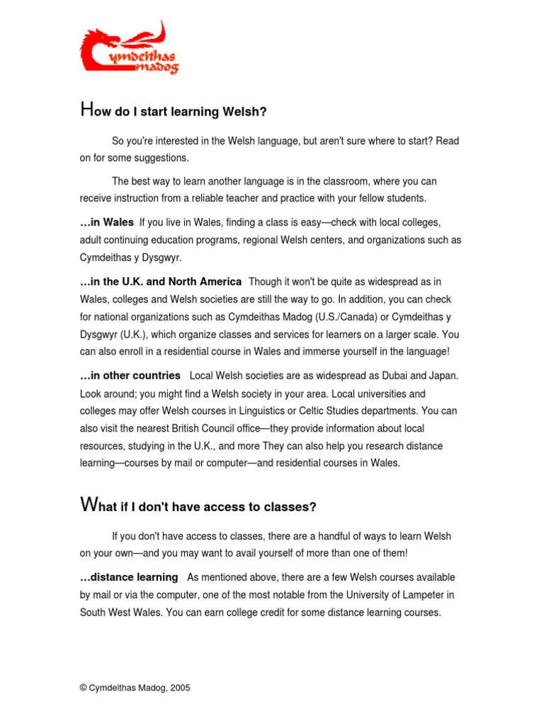 Howtolearnwelsh PDF | PDF | Wales | Distance Education
