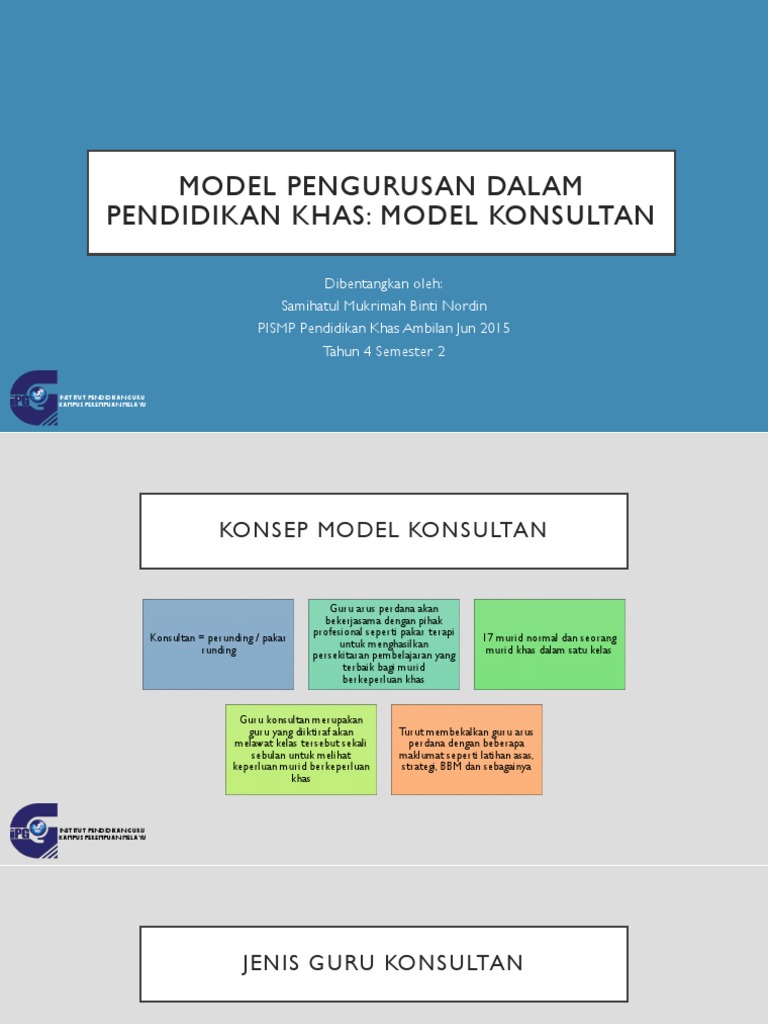 Model Pengurusan Dalam Pendidikan Khas | PDF
