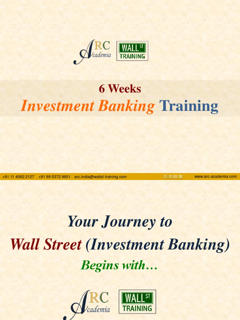 6 Weeks Investment Banking Training (11 October 2010) | PDF | Valuation ...