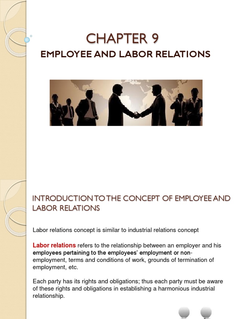 CH 9 Employee and Labour Relations | PDF | Trade Union | Collective ...