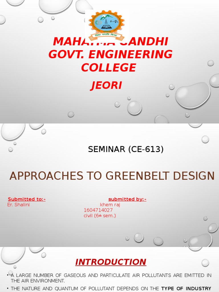 Approaches To Green Belt Design | PDF | Air Pollution | Particulates