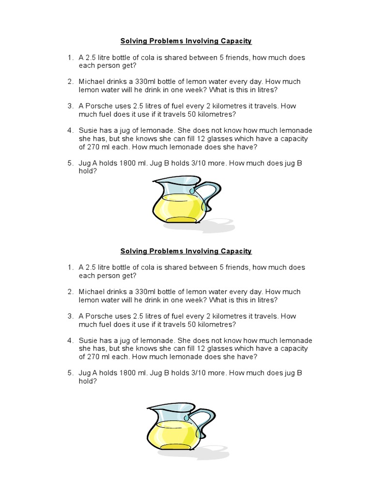 Capacity Problem Solving Exercises | PDF