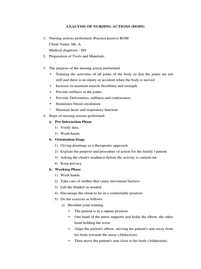 Dops Rom Pasif | PDF | Anatomical Terms Of Motion | Limbs (Anatomy)
