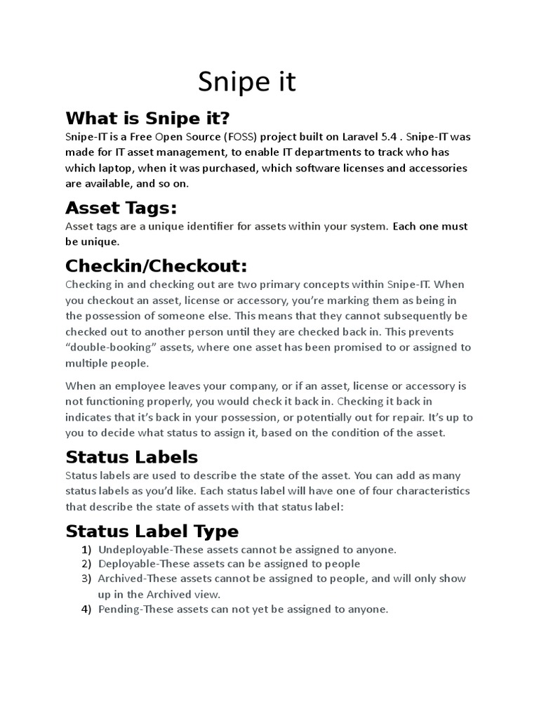 Snipe It | PDF | Graphical User Interfaces | Computer Keyboard