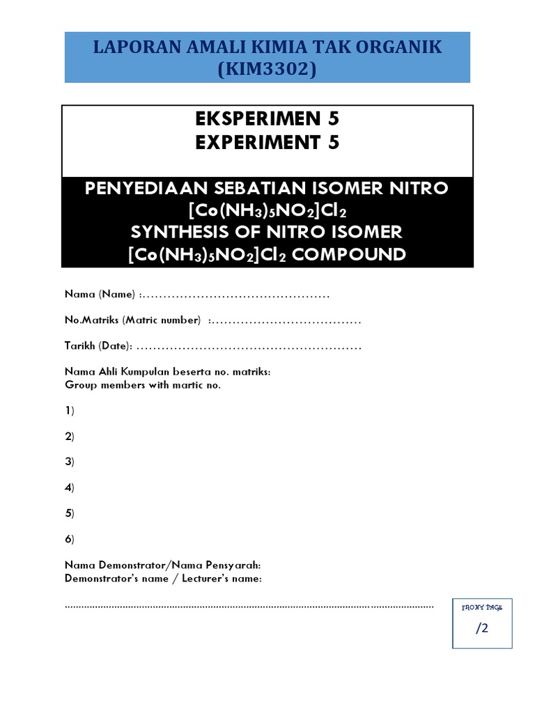 Laporan Amali 5 Translated | PDF | Applied And Interdisciplinary Physics | Molecular Physics