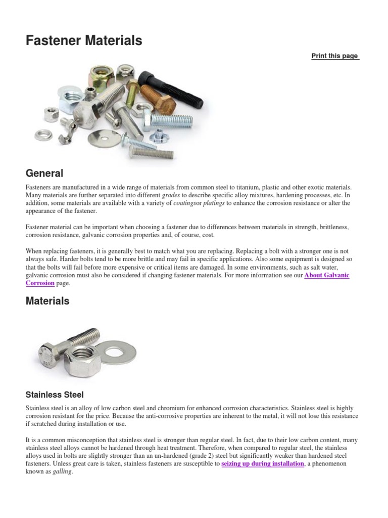 Bolt Nut Data Sheets | PDF | Stainless Steel | Galvanization