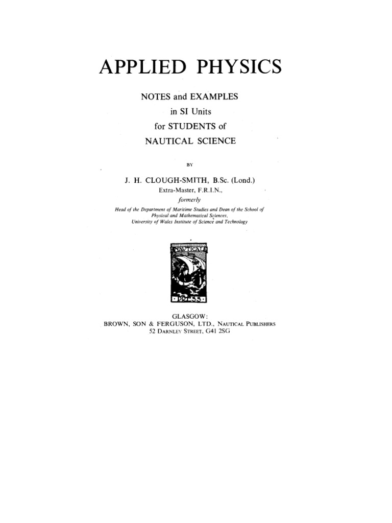 Applied Physics For Nautical Students PDF | PDF