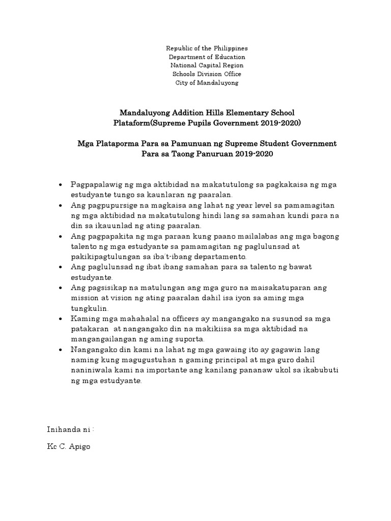 Plataporma Ng Magdiwang Party List