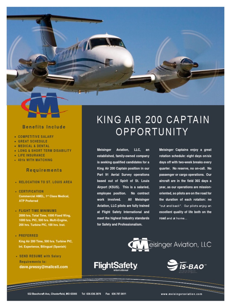 KIng Air 200 Captain Flyer | PDF