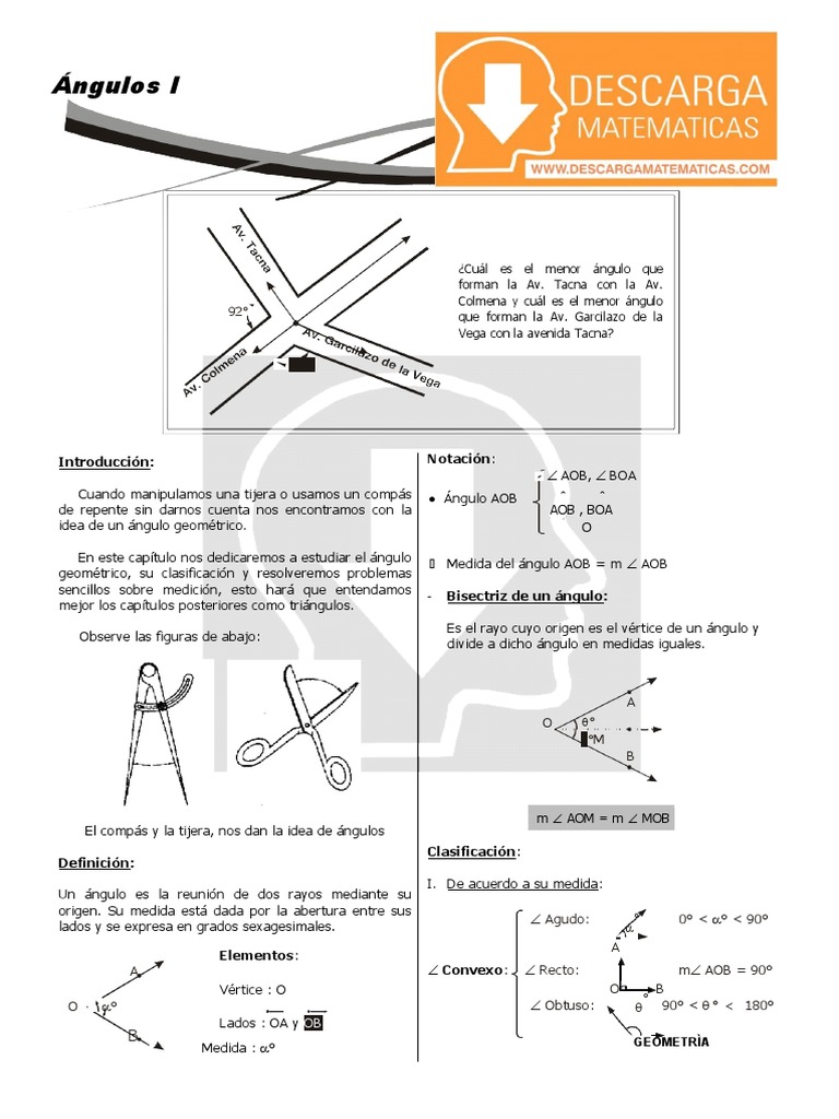 05 Ángulos Geometria Tercero de Secundaria | PDF | Perpendicular ...
