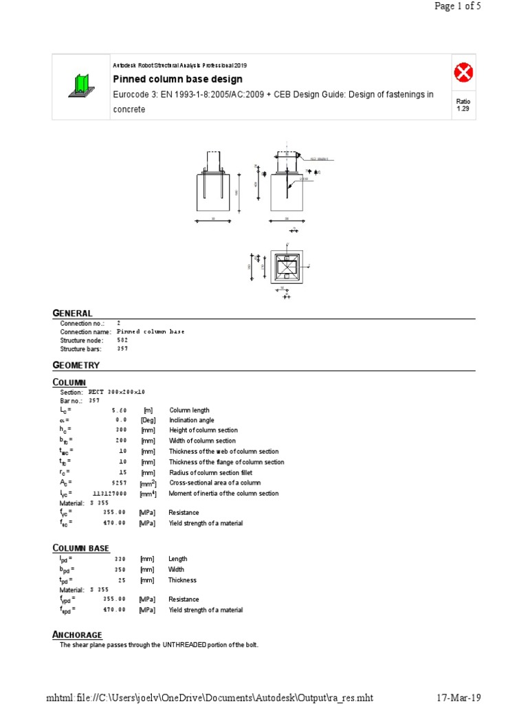 Base Plate Shear Concrete Edge Failure | PDF | Screw | Chemical Product ...