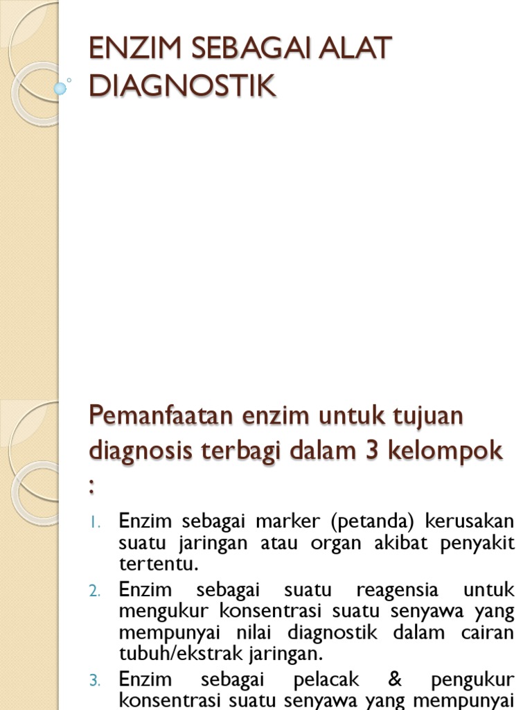 Enzim Sebagai Alat Diagnostik | PDF | Sains & Matematika