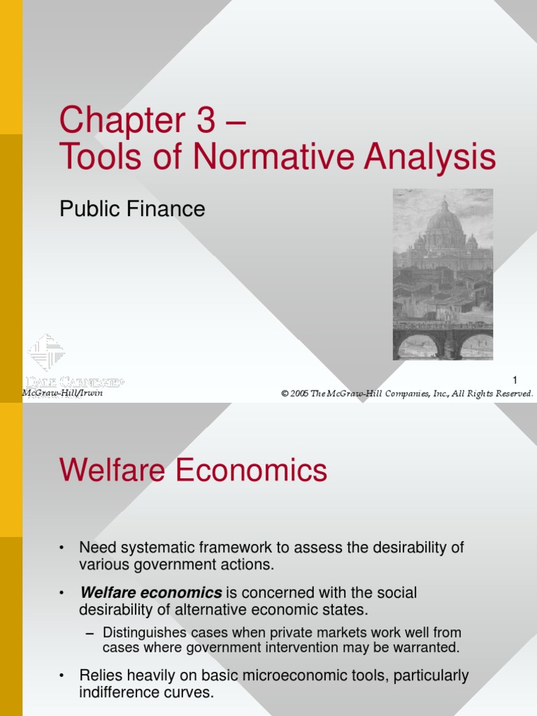 Tools of Normative Analysis: Public Finance | PDF | Welfare Economics ...