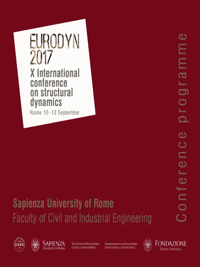 Eurodyn2017 Programme PDF | PDF | Mechanics | Applied And ...