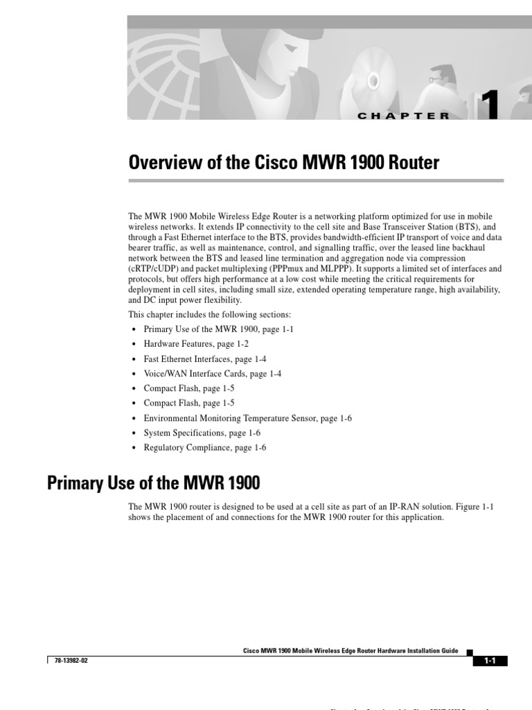 Overview of The Cisco MWR 1900 Router | PDF | Router (Computing ...