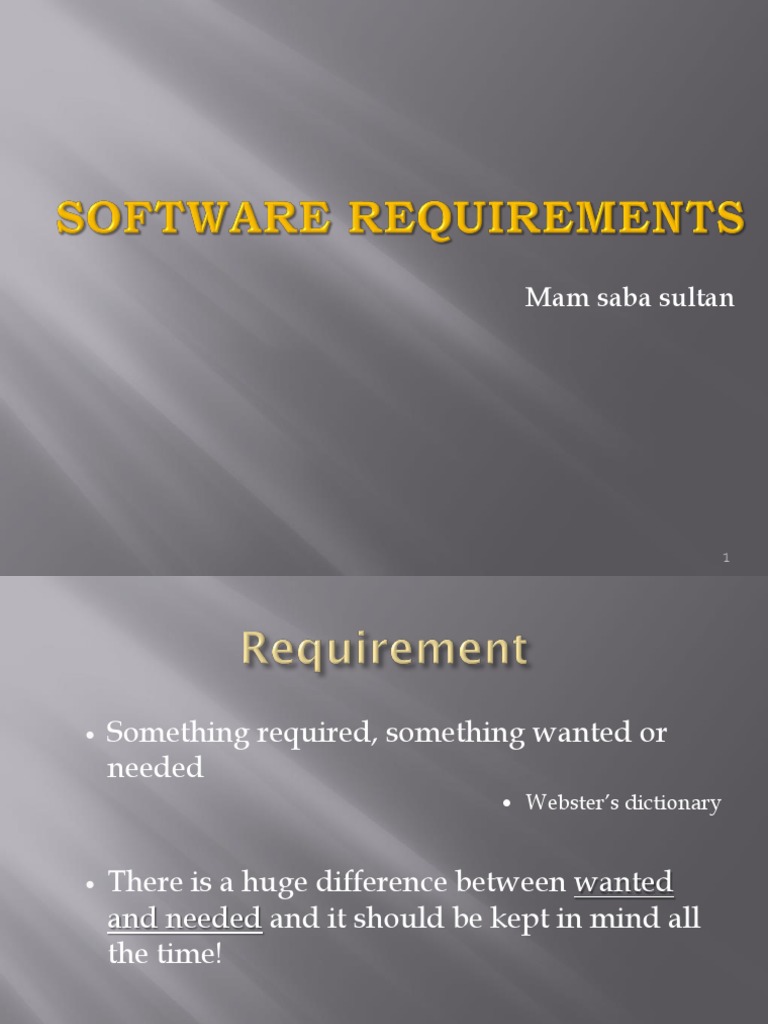 Lect Software Requirements | PDF | Reliability Engineering | Software Engineering