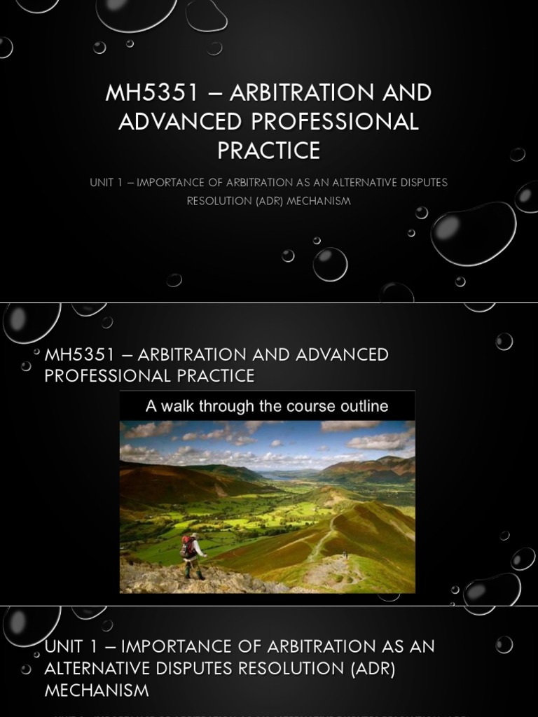 Arbitration in ADR: Key Concepts | PDF | Alternative Dispute Resolution ...
