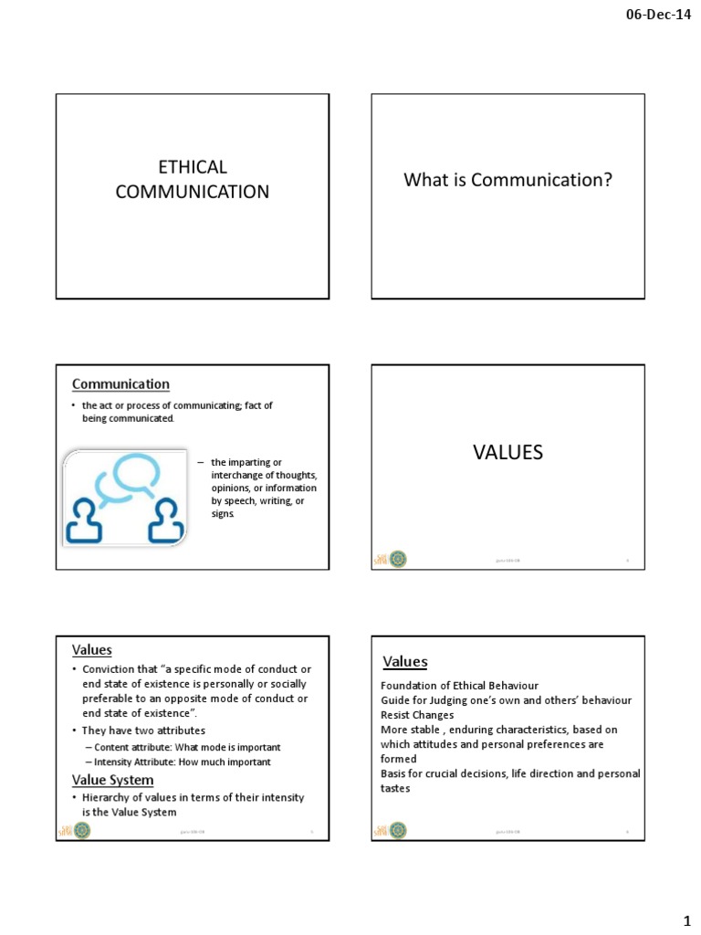 Ethical Communication - 2 | PDF | Value (Ethics) | Integrity