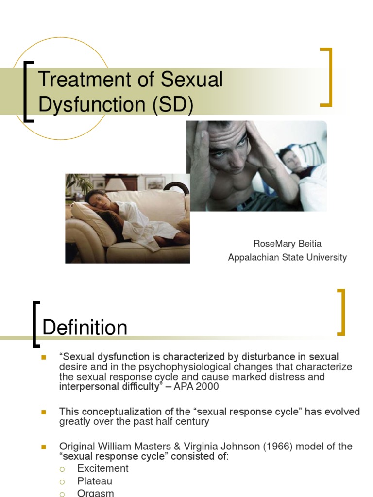 Treatment of Sexual Dysfunction | PDF | Sexual Arousal | Psychotherapy