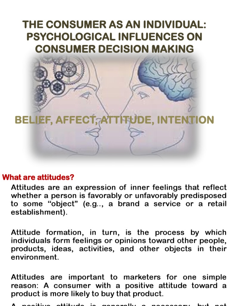 The Consumer As An Individual: Psychological Influences On Consumer ...