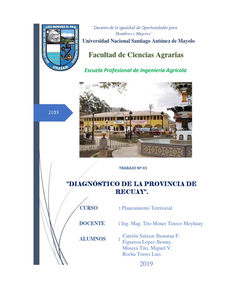 Diagnostico de La Provincia de Recuay | PDF | Ciencias de la Tierra | Naturaleza
