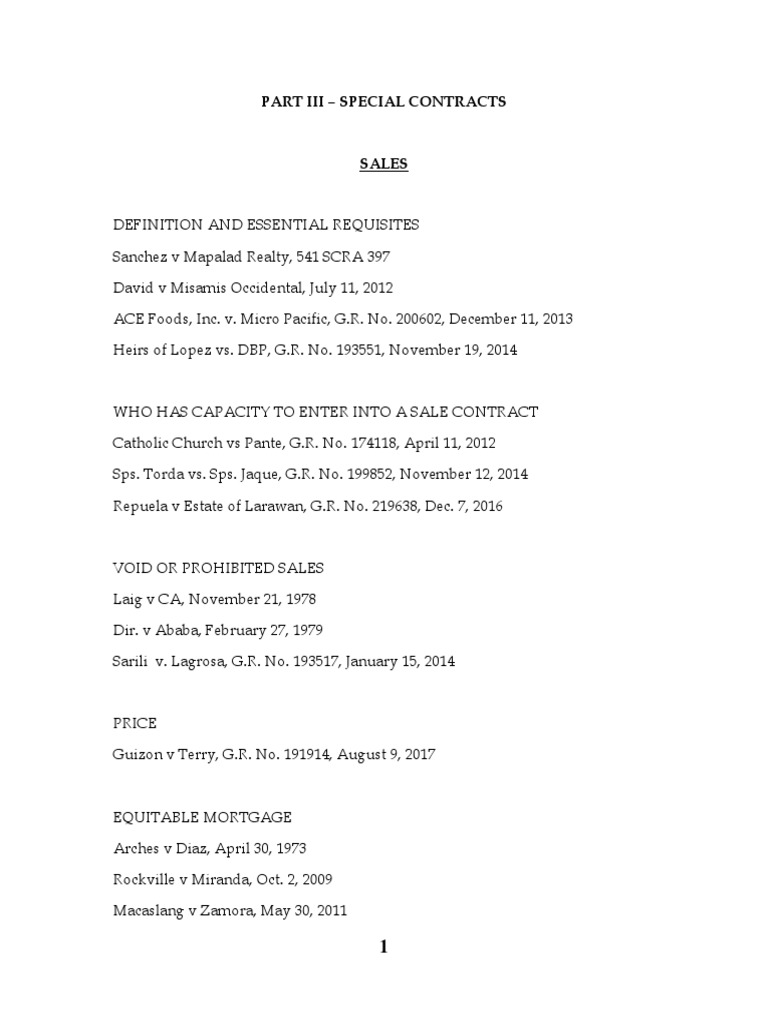 CLR2 Special Contracts Case Reviewer | PDF | Tort | Doctrine