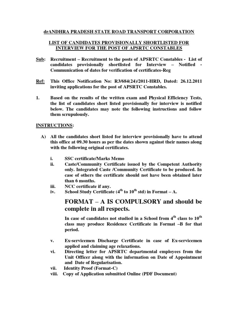 Format - A Is Compulsory and Should Be Complete in All Respects | PDF ...