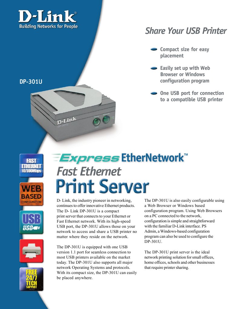 Dp-301u - Ds Usb To RJ Pserver | PDF | Usb | Ethernet
