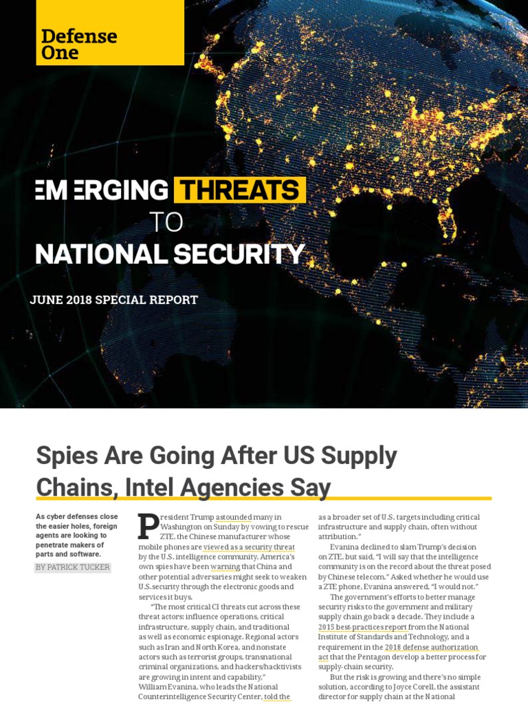 Emerging Threats National Security | PDF | Cyberwarfare | Security