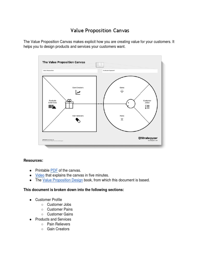 Value Proposition Canvas | PDF | Risk | Utility