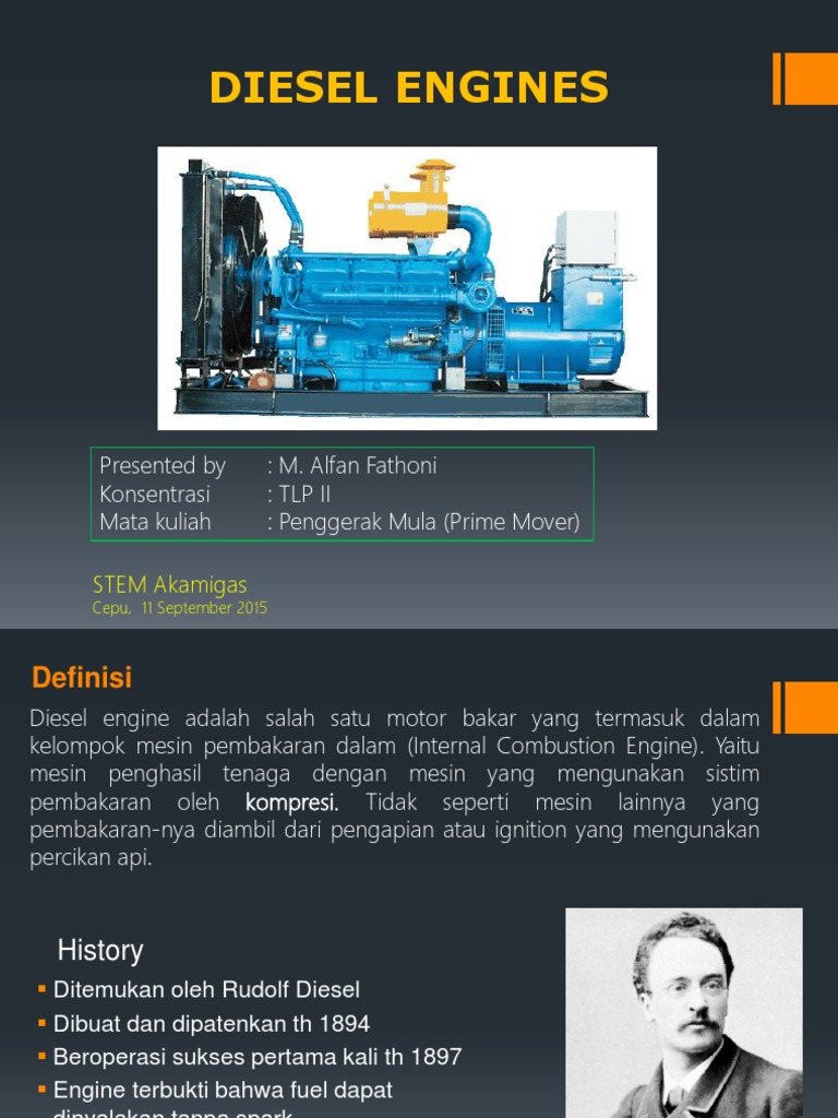 Presentasi Diesel Engine | PDF