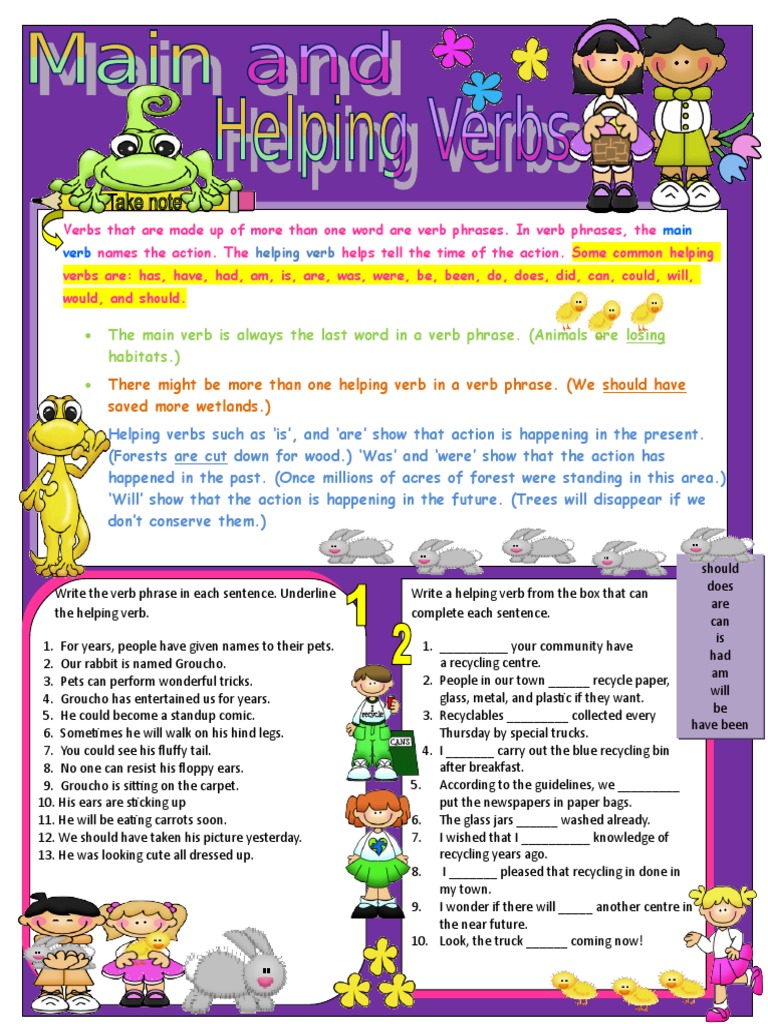 Helping Verbs | PDF | Elephant | Zoo