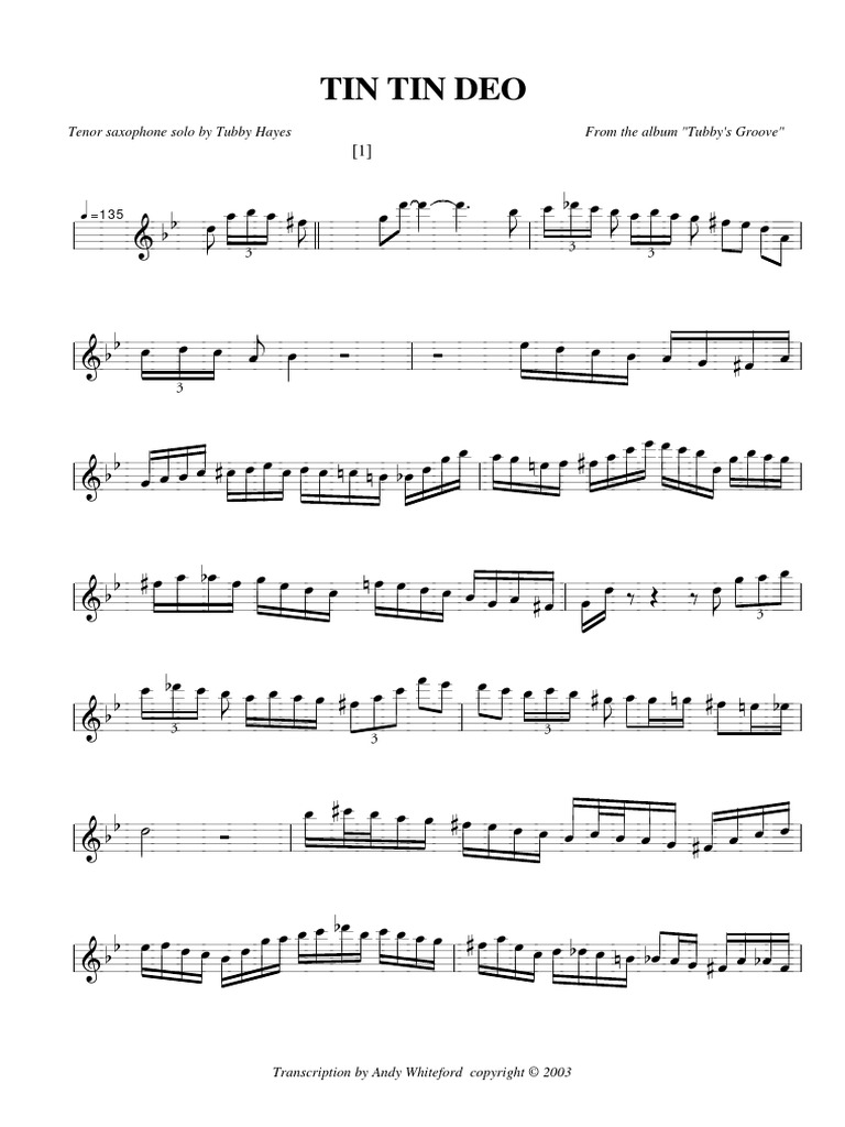 Tin Tin Deo Tenor Solo | PDF | Droit d'auteur | Droit