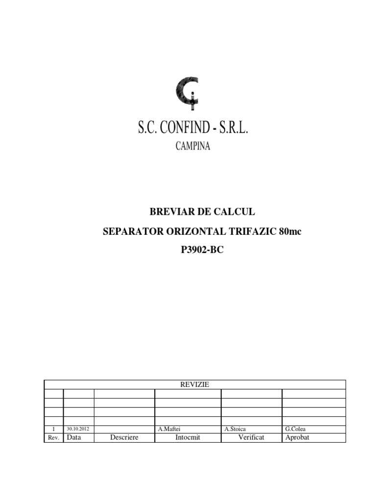 Comprehensive Design Calculations for an 80mc Three-Phase Separator | PDF | Mechanical ...