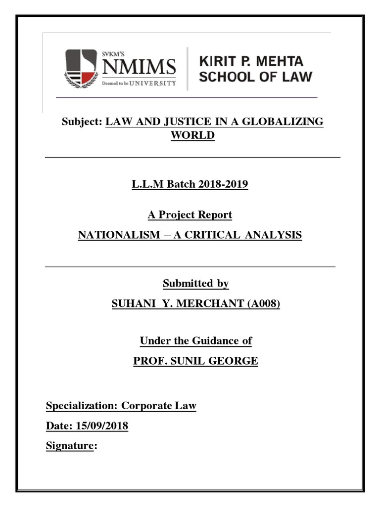 Project Nationalism | PDF | Indian Nationalism | Social Institutions