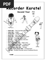 Recorder Karate Kids Unit Plan | PDF | Recorder (Musical Instrument ...