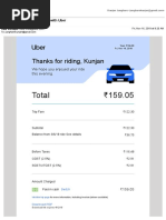 Uber Bill | PDF | Invoice | Payments