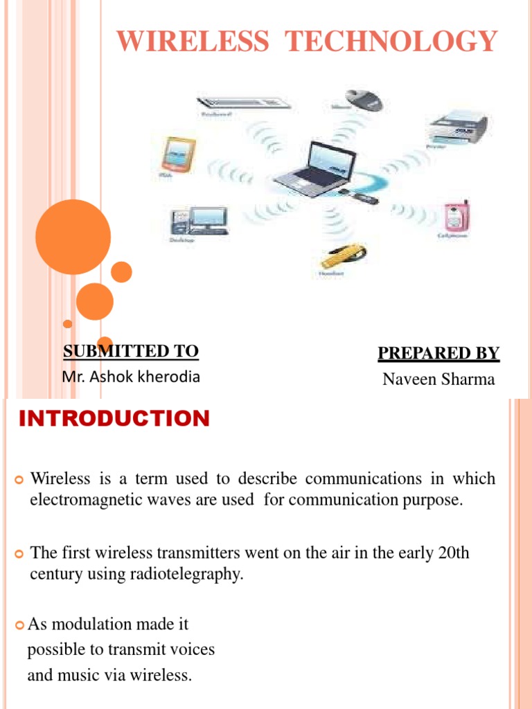 Wireless Technology: Prepared by Submitted To | PDF | Wireless | Wi Fi