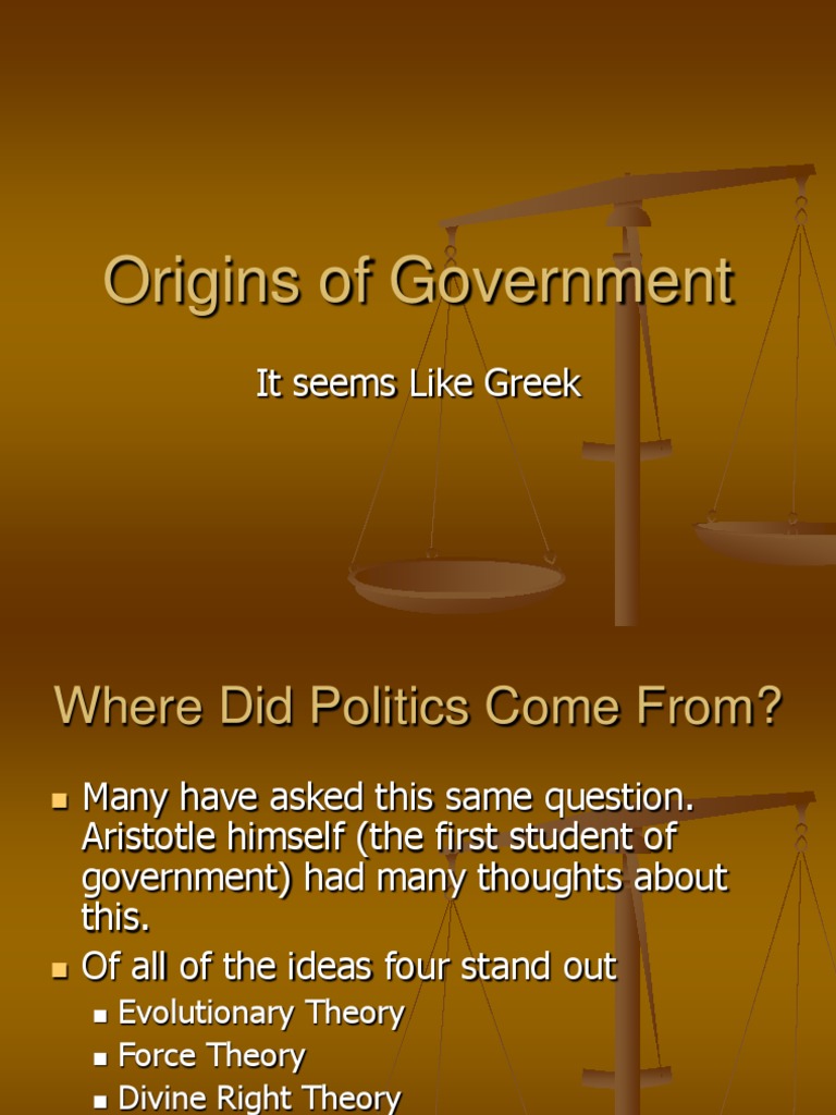 Theories on the Origins of Government | PDF | Social Contract | U.S. State