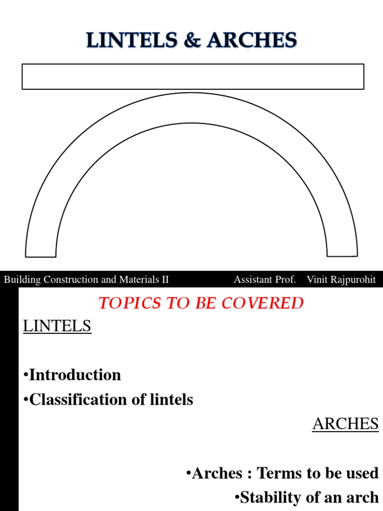 Lintel and Arches | PDF | Structural Engineering | Building Engineering
