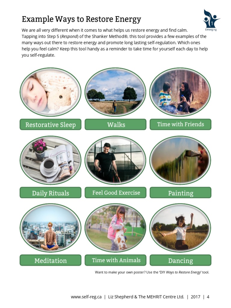 1 3 Example Ways To Restore Energy V3 | PDF