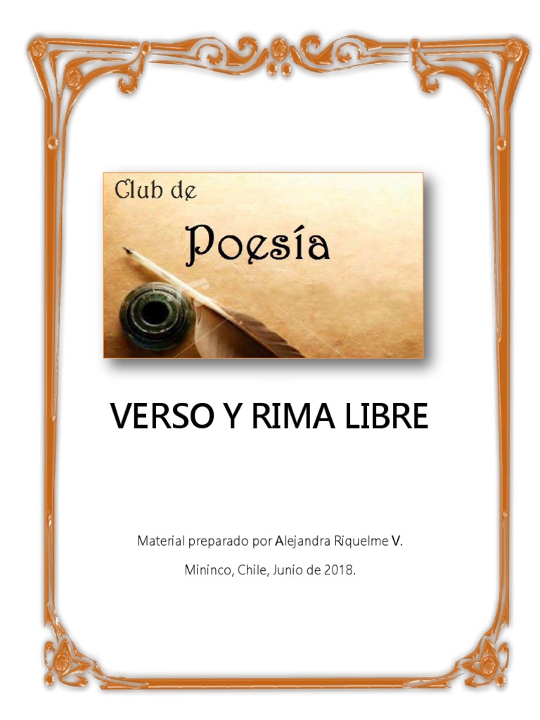 Verso y Rima Libre - Alejandra Riquelme V. | PDF | Rima | Metro (poesía)