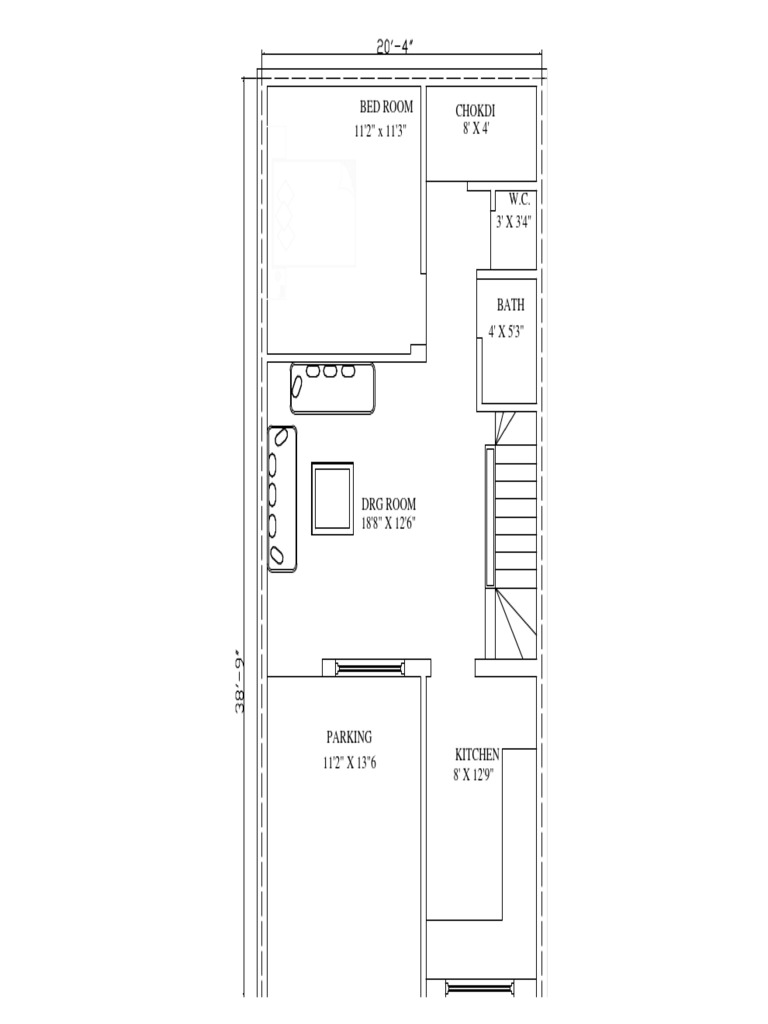Bed Room 11'2" X 11'3" Chokdi 8' X 4' | PDF