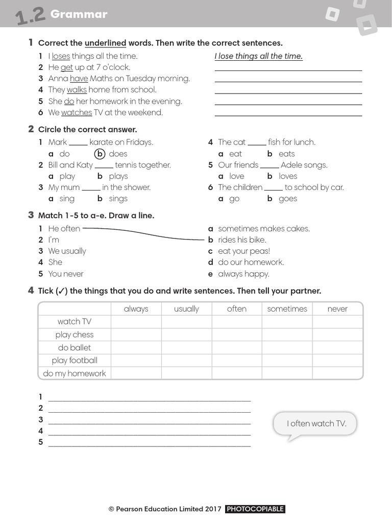 Gg2 Unit1 Grammar2 Worksheet | PDF