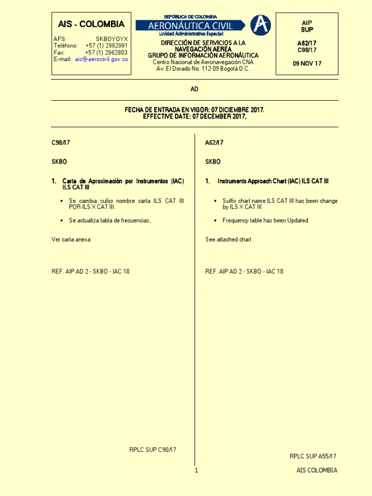 Carta de Aproximacion Skbo PDF | PDF | Seguridad de la aviación | Aeronave