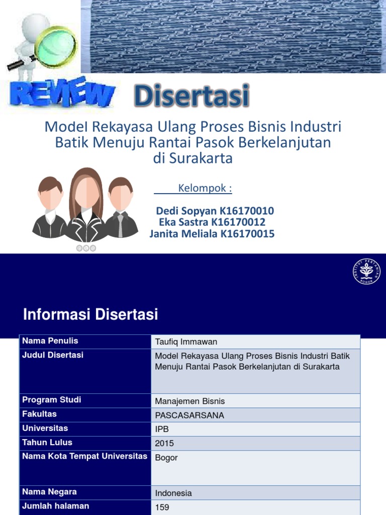 Review Disertasi Kel Janita, Eka & Dedi PDF | PDF