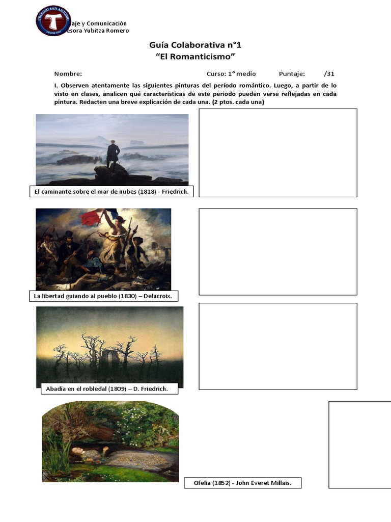 Guia Colaborativa 1 - Romanticismo | PDF | Romanticismo | Poesía
