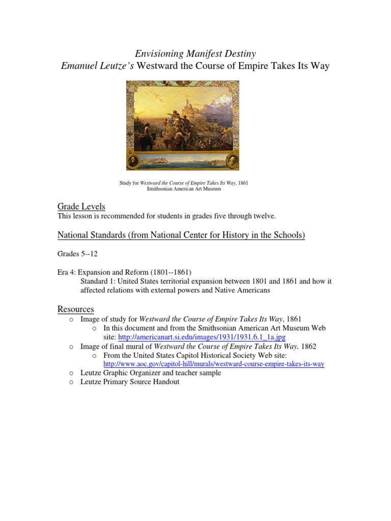 Analyzing Leutze's Manifest Destiny Mural | PDF | Paintings