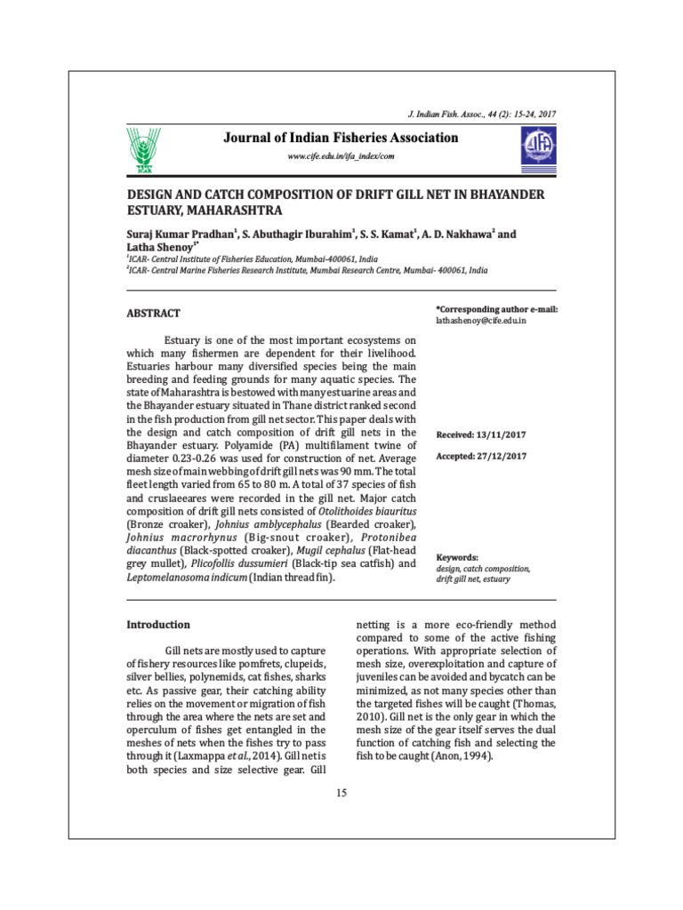 Estuary Gill Net Design & Catch | PDF | Estuary | Oceanography